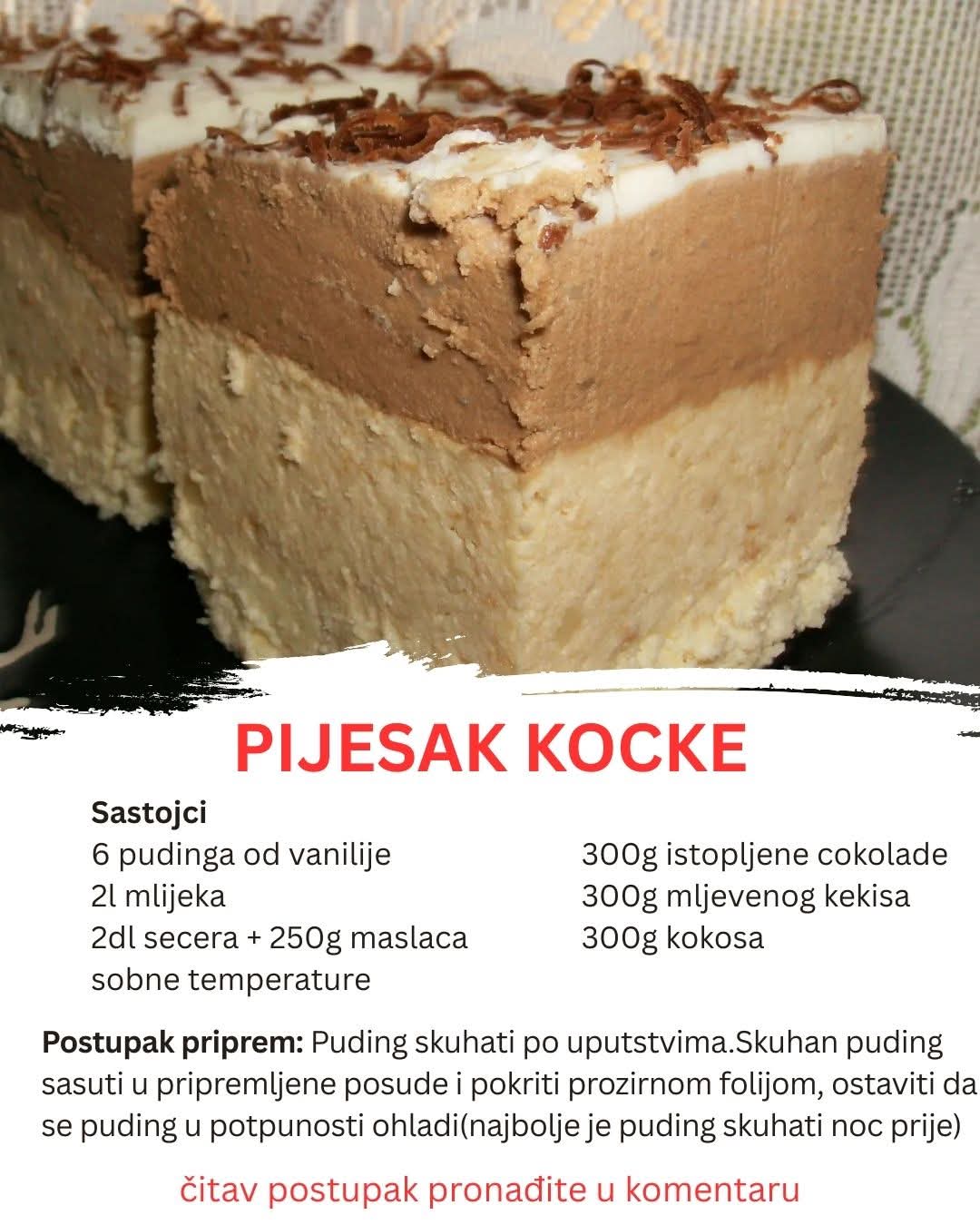 "Pijesak Kocke: Sočni Kolač Koji Će Postati Tvoj Novi Omiljeni Desert ...