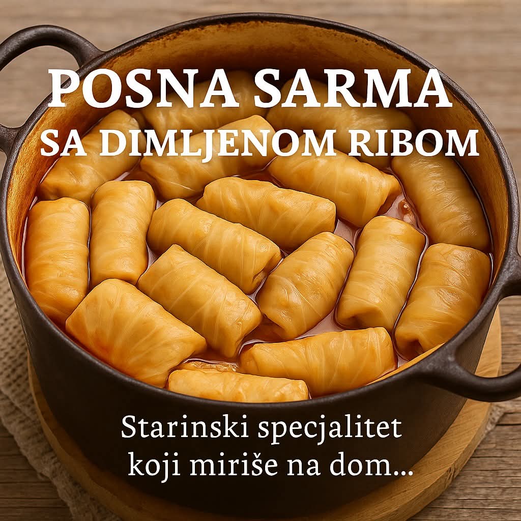 Posna sarma sa dimljenom ribom. Starinski specijalitet koji miriše na ...